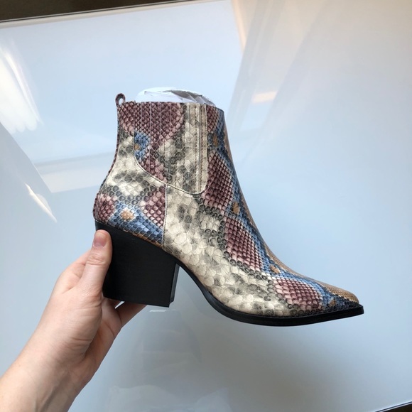 A Rider Girl | Shoes | Multi Color Snake Print Booties | Poshmark